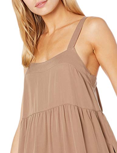 The Drop Women's Brit Tiered Ankle Maxi Tent Dress, Mushroom, L