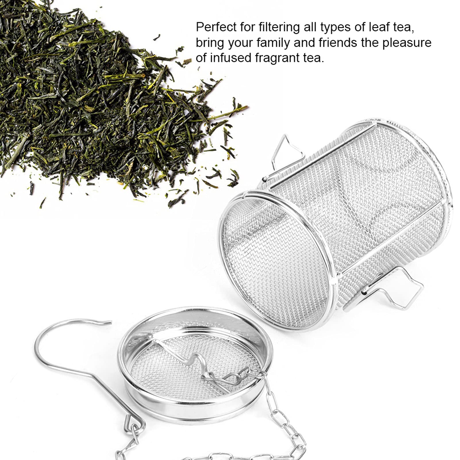Spice Filter, Stainless Steel Wire Mesh Design Tea Strainer Soup Seasonings Seperation Basket Filter for Home Kitchen