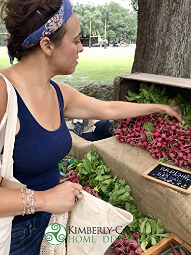 ZERO WASTE ORGANIC COTTON MESH REUSABLE PRODUCE BAG SET | Premium Washable Bags for Fresh Fruits & Vegetables | Compostable, Biodegradable | Sustainable Alternative to Plastic Bags | 4 Sizes | 7 Bags