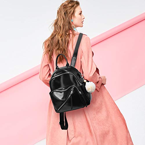 Women Cute Mini Leather Backpacks, Convertible Shoulder Bag Casual Holiday Small Rucksack, Green