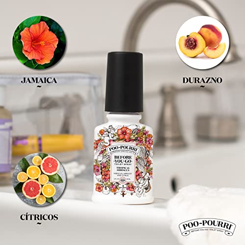 Poo-Pourri Before-You-go Toilet Spray, Tropical Hibiscus 10 ml, (Pack of 1)