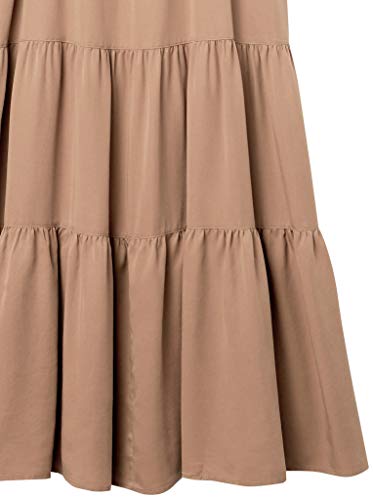 The Drop Women's Brit Tiered Ankle Maxi Tent Dress, Mushroom, L