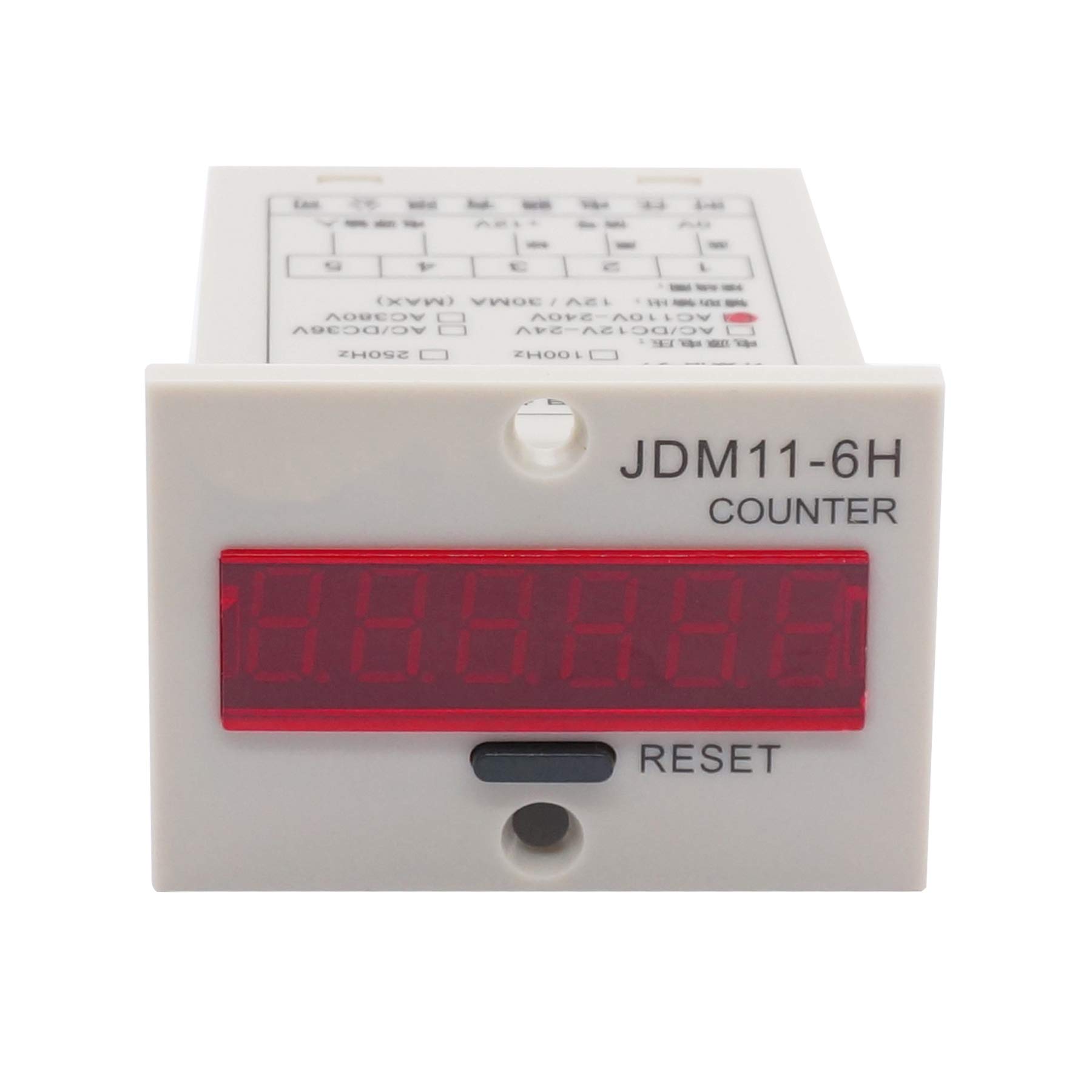 TWTADE/ 110-220VAC LED Auto Display Digital Counter 0-999999 6 Digits + Hall Proximity Sensor Switch Distance 10CM NPN NO + Holder US-JSQ+GD+CT 10mm