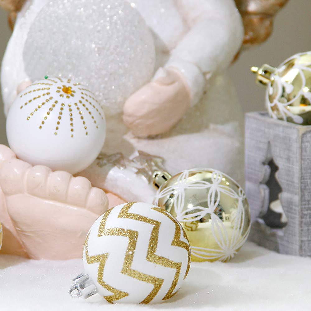 π AIUSD Clearance π, Hanging Balls 30Pcs Christmas Balls Baubles Party Xmas Tree Decorations Hanging Ornament Decor Christmas Balls Christmas New Year Decoration