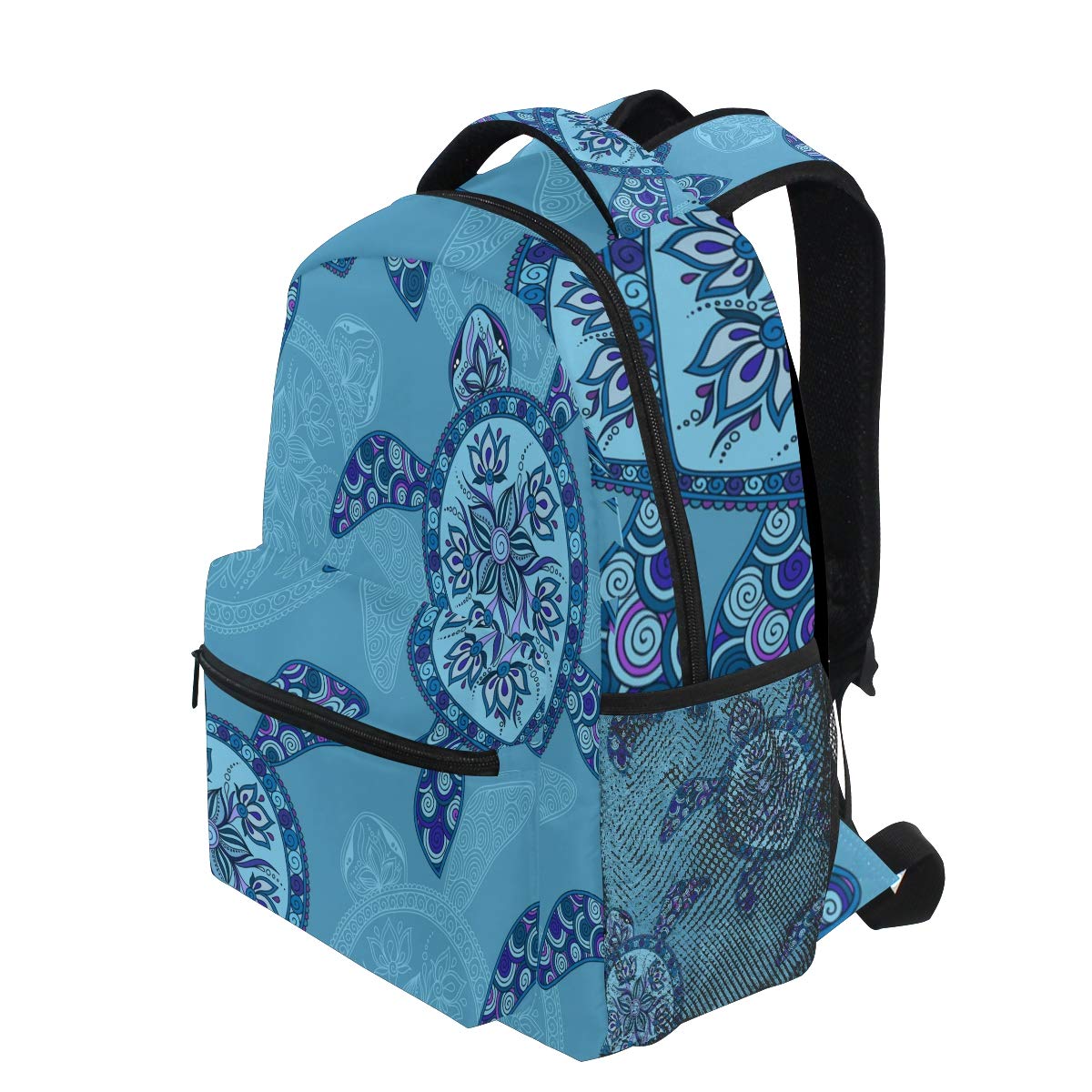 ALAZA Colored Sea Turtle Backpack Daypack School Bag Travel Shoulder Bag for Students Boys Girls