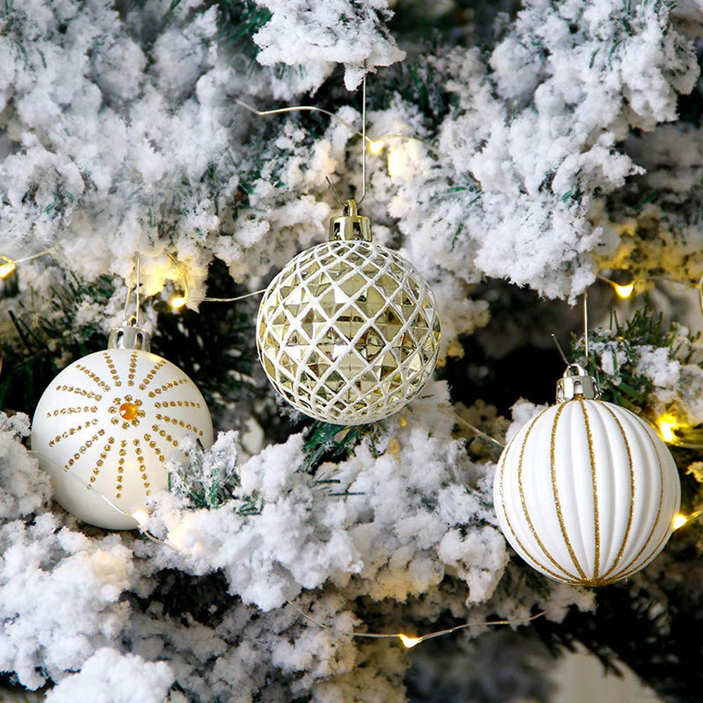 π AIUSD Clearance π, Hanging Balls 30Pcs Christmas Balls Baubles Party Xmas Tree Decorations Hanging Ornament Decor Christmas Balls Christmas New Year Decoration