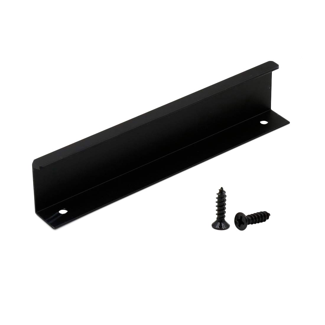 LC LICTOP 15cm/5.9" Black Aluminum Home Kitchen Cabinets Drawers Collection Long Center Finger Edge Pull Tab Handle(10Pcs)