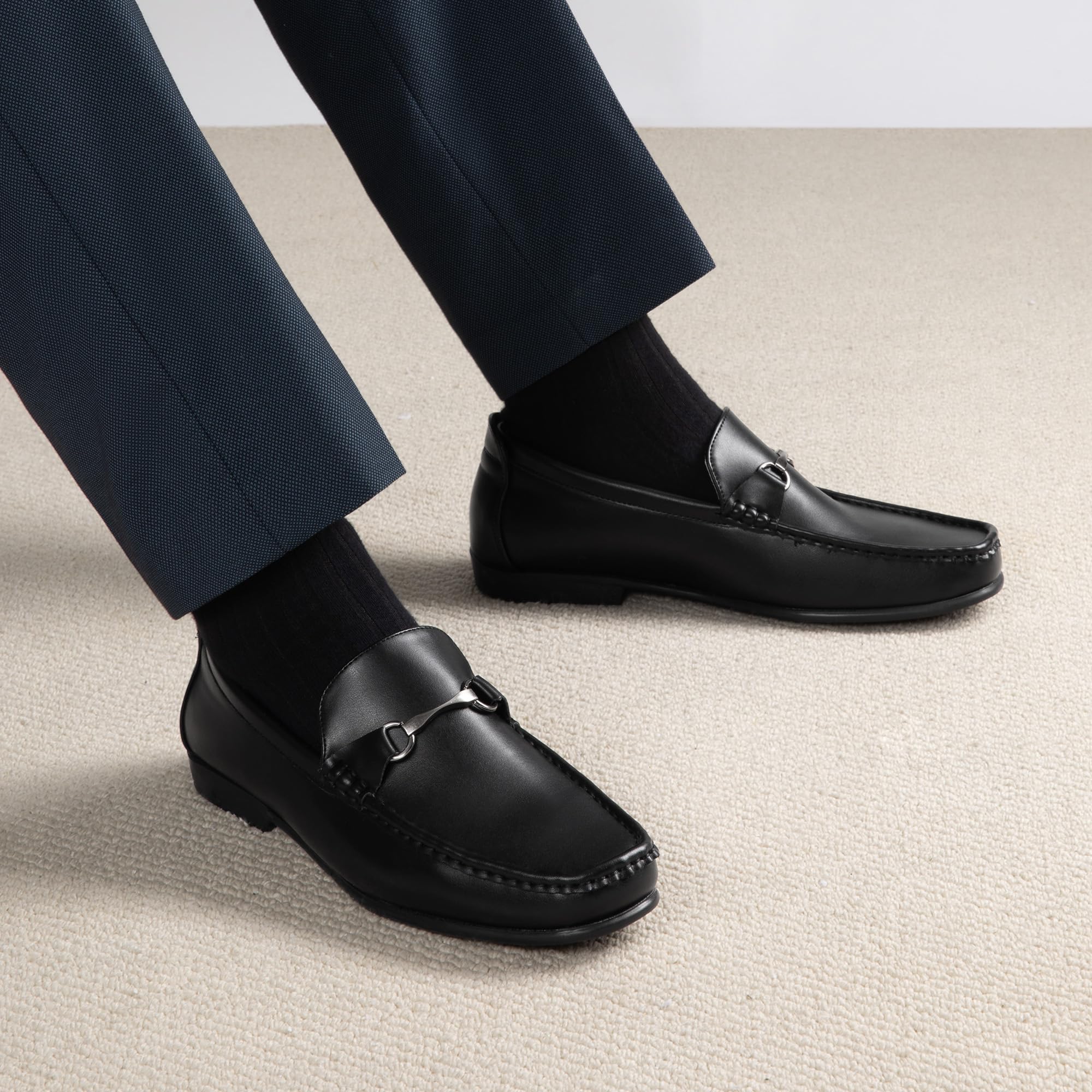 Bruno Marc Men's Henry-1 Dress Loafers Slip On Casual Driving Shoes for Men Black/Henry-1 Size 6.5 M US