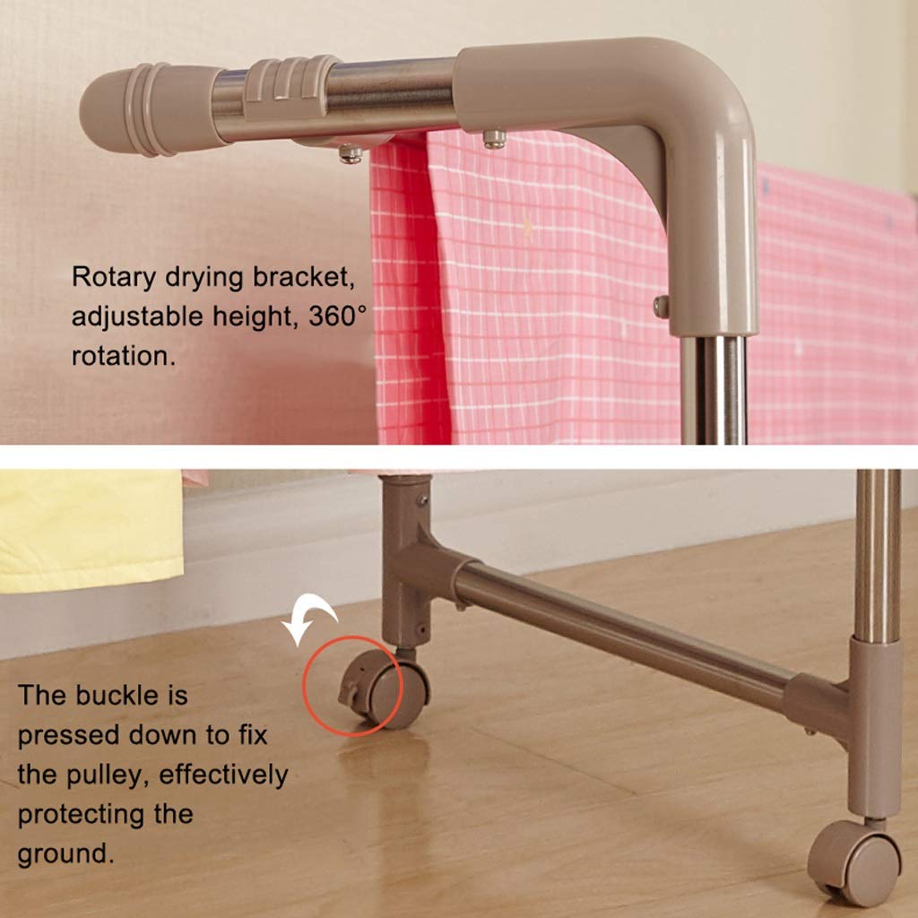 Drying Rack Indoor Telescopic Outdoor Floor Folding Outdoor Balcony Large Cool Clothes Pole Lifting FANJIANI