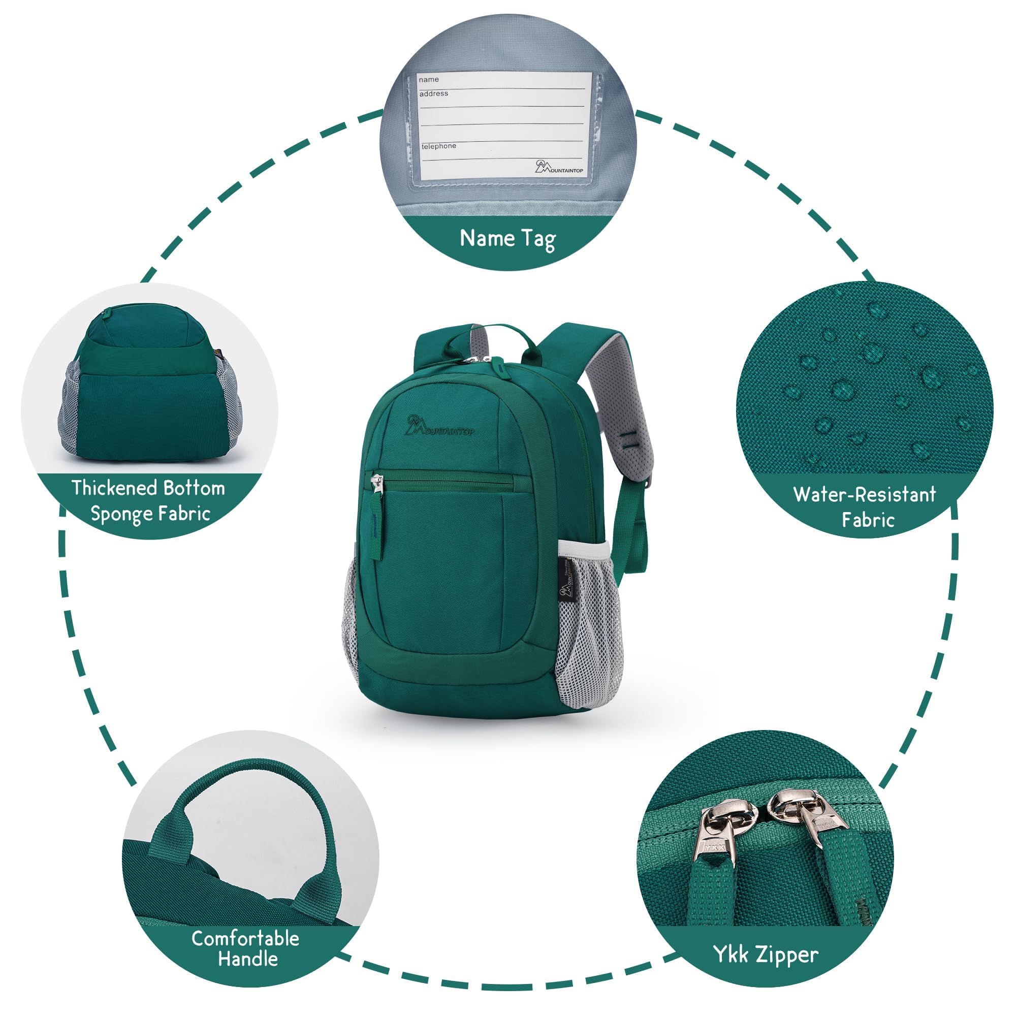 MOUNTAINTOP Kids Toddler Backpack for Boys Girls Preschool Kindergarten Bag