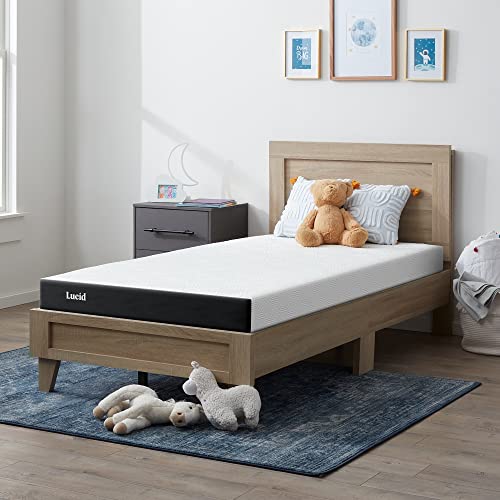 Lucid 5 Inch Gel Memory Foam Mattress - Firm Feel - Gel Infusion - Memory Foam Infused with Bamboo Charcoal - Breathable Cover - Full