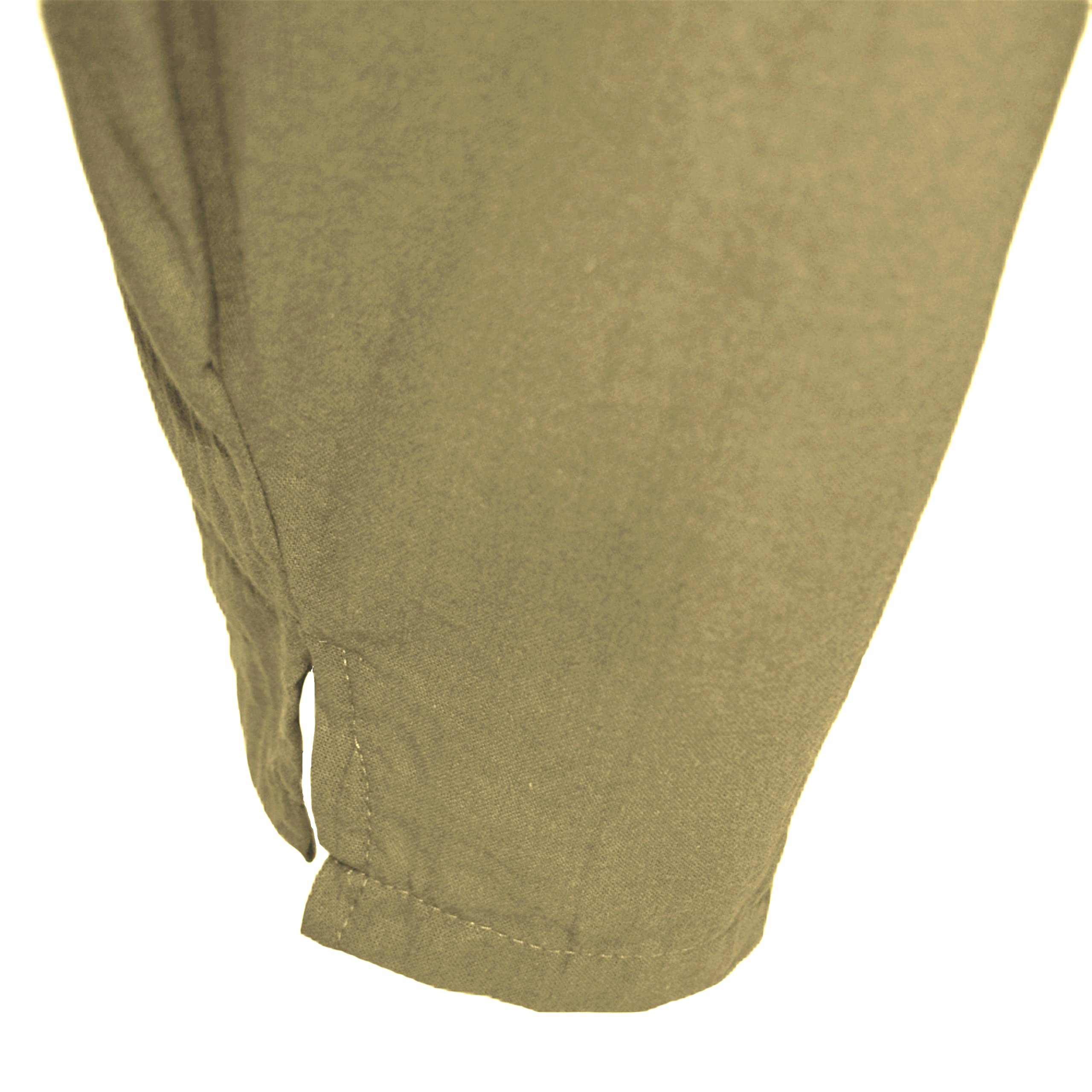 perdontoo Mens Linen Cotton Loose Fit Casual Lightweight Elastic Waist Summer Pants (Medium, Olive)
