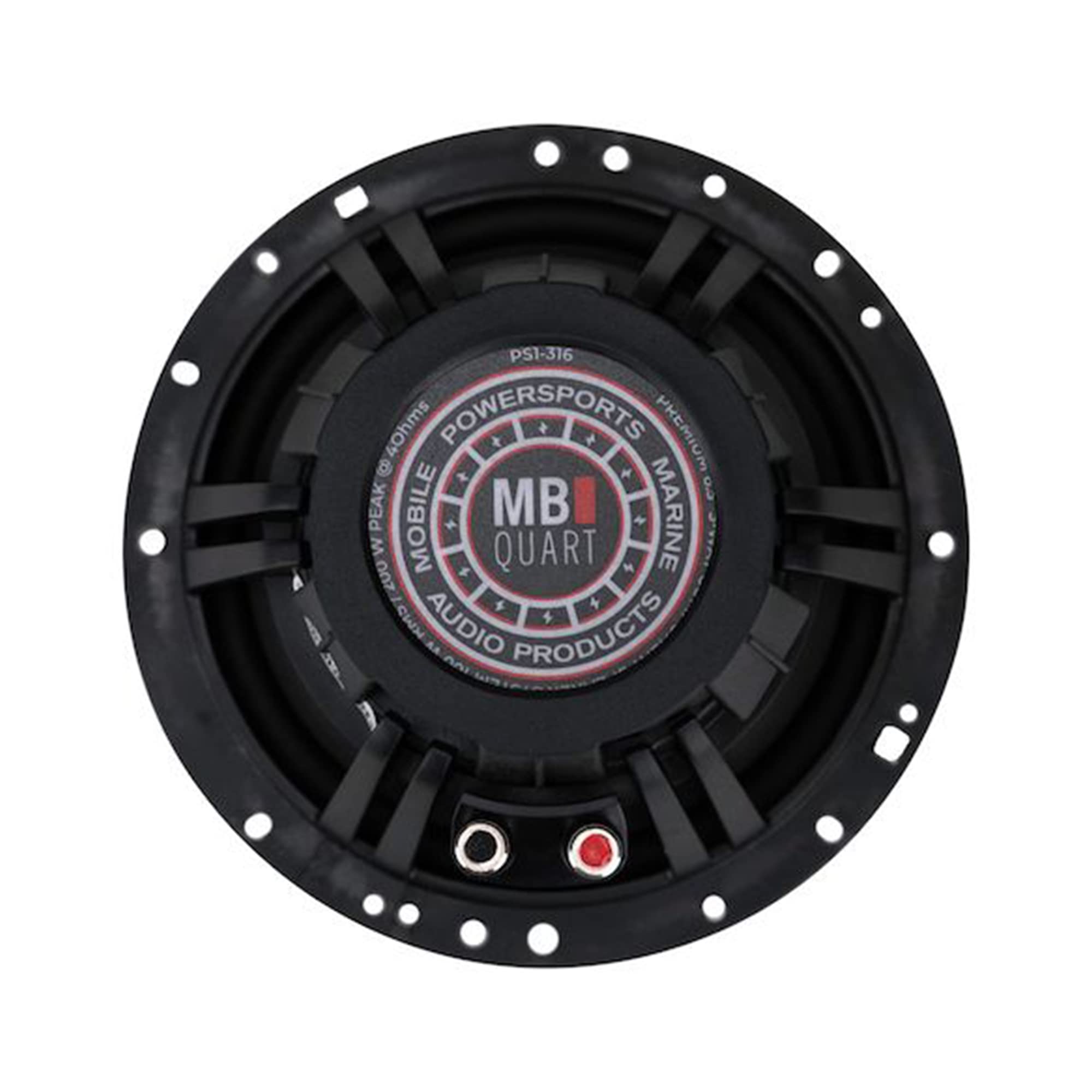 MB Quart PS1-316 Premium 3-Way Component Car Speaker System (Black, Pair) – 6.5 Inch Speaker System, 400 Watt Car Audio, 4 OHMS (Grills Included)