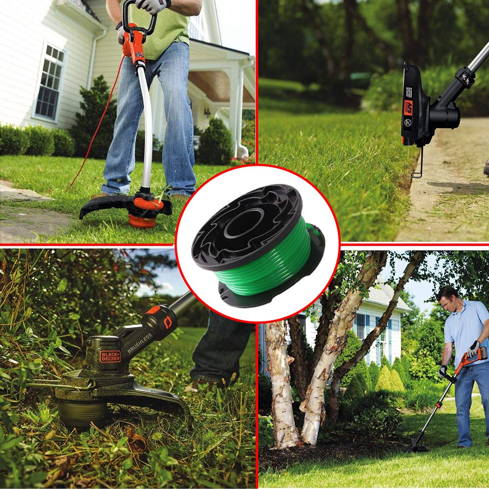 LIYYOO 20ft 0.080 Inch SF-080 String Trimmer Replacement Auto Feed Spool Line Compatible with GH3000 LST540 LST540B GH3000R SF-080-BKP String Trimmer(6 Pack)