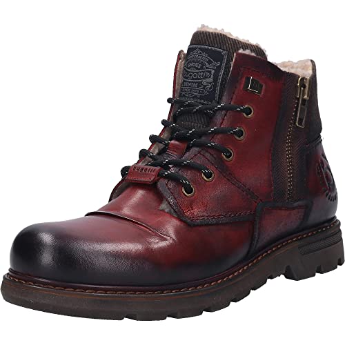 bugatti Men's Derby Fashion Boot, Dunkelrot, 9