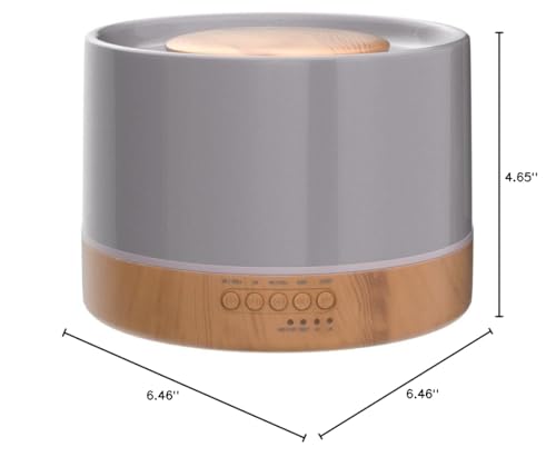 muson Essential Oil Diffuser Sound Machine Combo Diffuser for Aromatherapy Fragrant Oil Cool Mist Humidifier with Natural Sound Music & Warm Night Light, Auto Shutoff, White
