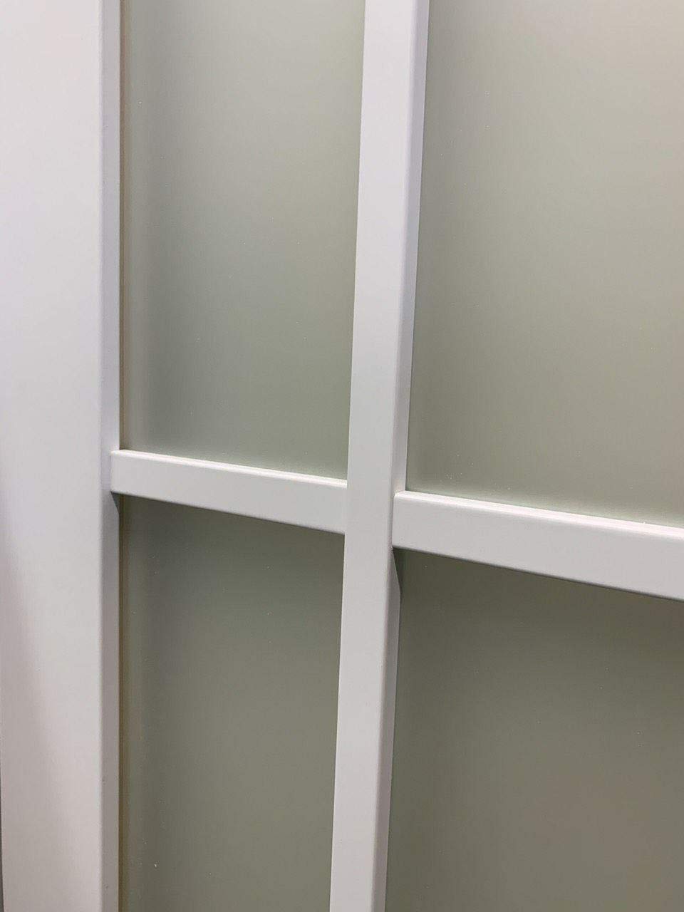 SARTODOORS Solid French Double Doors 72 x 80 inches Frosted Glass 9 Lites | Felicia 3309 Matte White | Single Regular Panel Frame Trims | Bathroom Bedroom Sturdy Doors