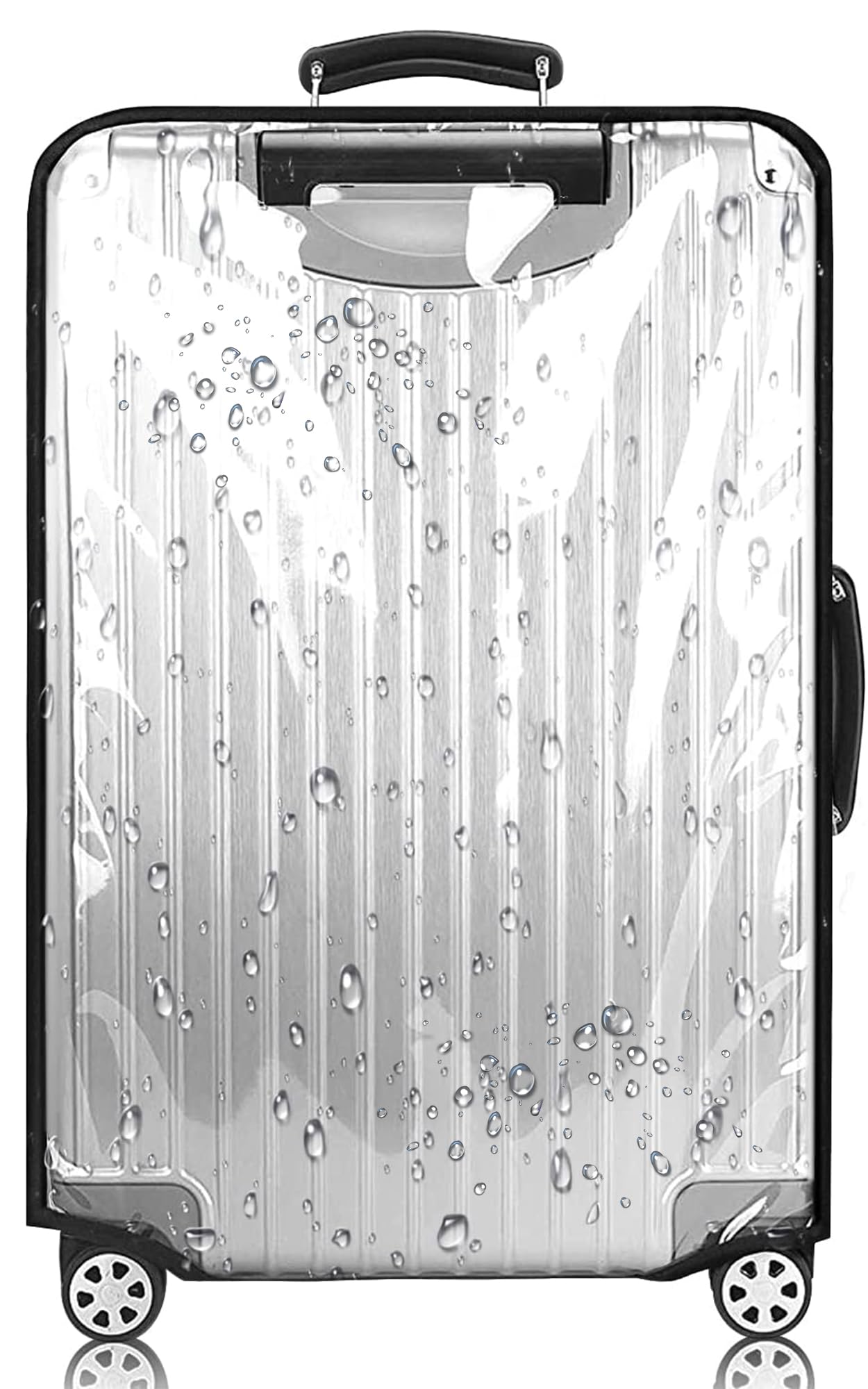 Feybaul 24 Inch PVC Luggage Protector Cover for TSA Approved Clear Suitcase Protector 24-25 Inch Transparent Luggage Protective Cover Case Suitable for 24"-25"