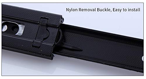 Drawer Slides 16 Inch Ball Bearing Full Extension 3 Section Slide Track Mounting Drawer Runners Slider for Cabinet Home Furniture, 2 Pack (Black 16 Inch)