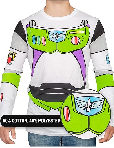 Mad Engine Buzz Lightyear White Long Sleeve T-Shirt for Men’s & Women’s