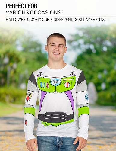 Mad Engine Buzz Lightyear White Long Sleeve T-Shirt for Men’s & Women’s