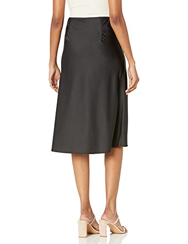 The Drop Women's Maya Silky Slip Skirt Skirt, Black, XXL