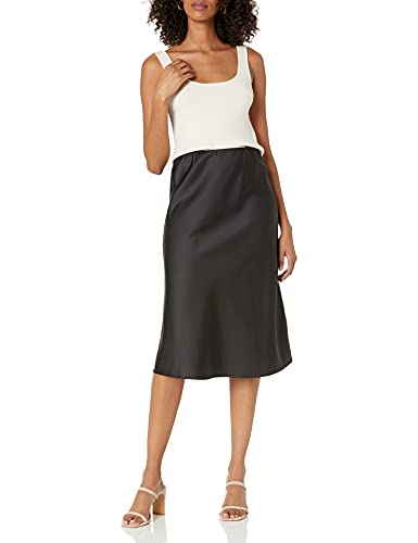 The Drop Women's Maya Silky Slip Skirt Skirt, Black, XXL