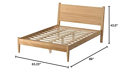 Camaflexi Mid-Century Panel Bed - Queen Size - Scandinavian Oak Finish