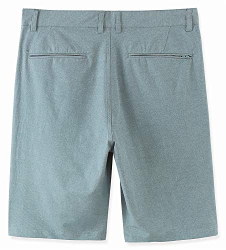 KNQR Mens Performance Quick Dry 4way Stretch Regular Fit All-Terrain Active Training Hybrid Shorts Mint Green 33