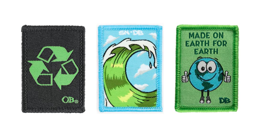 DIME BAGS Interchangeable Patches | Patches for Dime Bags Customization (Recycle, Sirron Norris Wave, Made on Earth)
