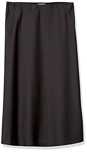 The Drop Women's Maya Silky Slip Skirt Skirt, Black, XXL