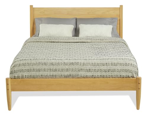 Camaflexi Mid-Century Panel Bed - Queen Size - Scandinavian Oak Finish