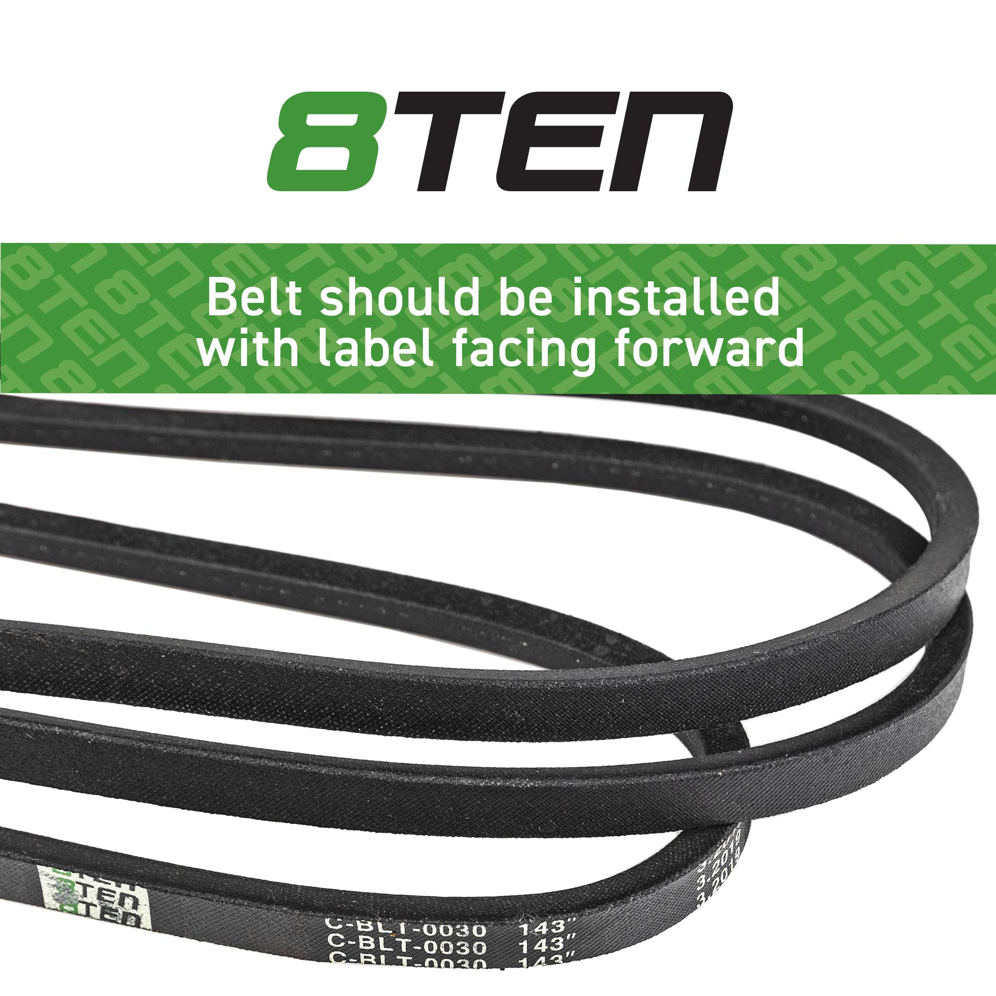 8TEN Deck V-Belt for MTD Cub Cadet White Outdoor 54 inch RZT54 ZT54 ZTL8000 754-04138 954-04138A
