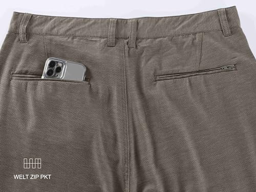 KNQR Mens Performance Quick Dry 4way Stretch Regular Fit All-Terrain Active Training Hybrid Shorts Mint Green 33