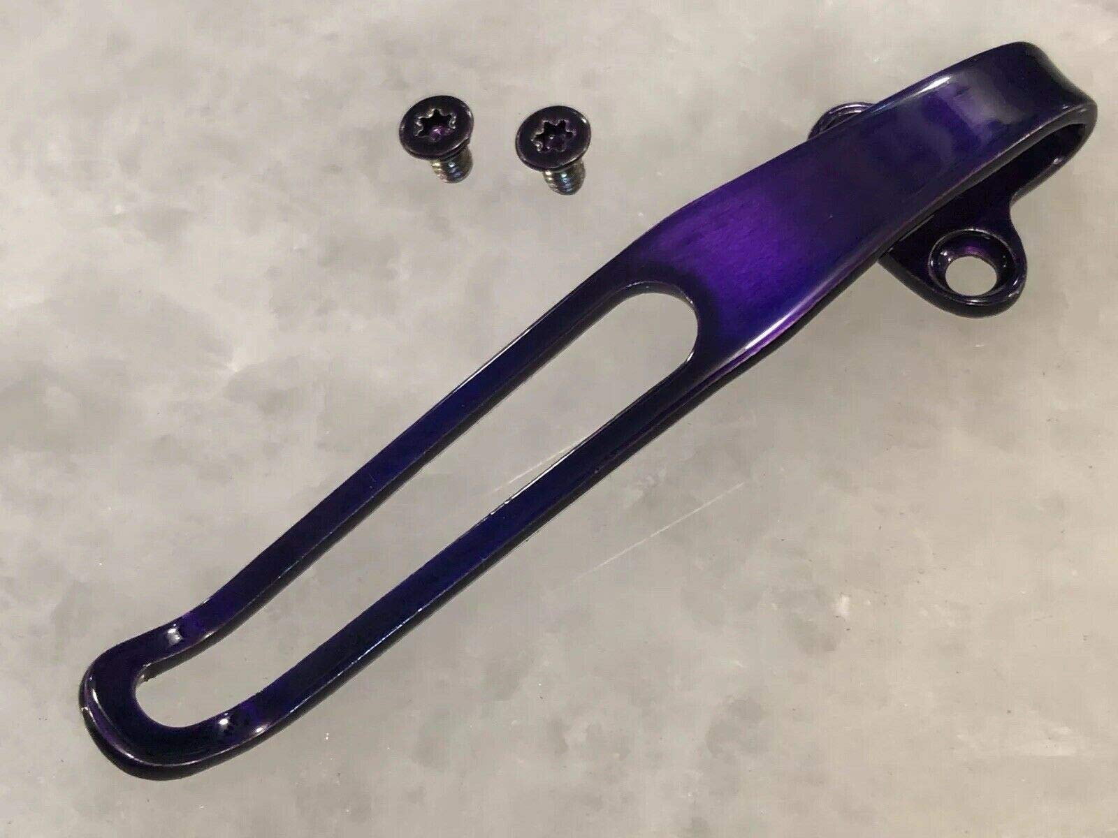 Purple Titanium Deep Carry Pocket Clip For Benchmade Osborne 940 943 Knife