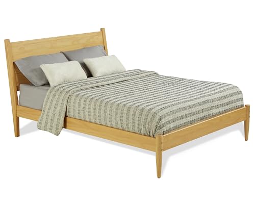 Camaflexi Mid-Century Panel Bed - Queen Size - Scandinavian Oak Finish