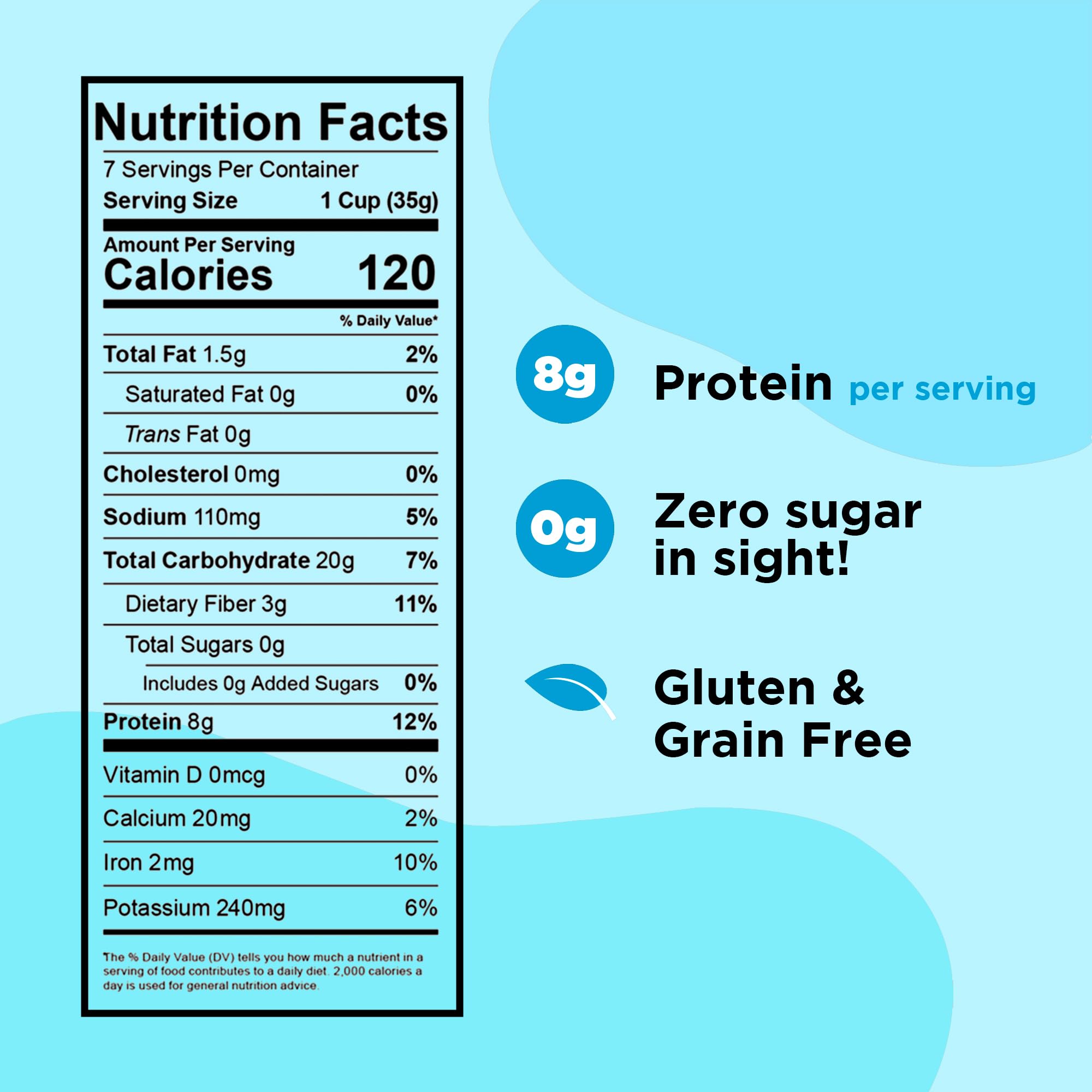 Plant-Based and Vegan Breakfast Cereal by Three Wishes - Unsweetened, 6 Pack - More Protein and Less Sugar Snack - Gluten-Free, Grain-Free - Non-GMO