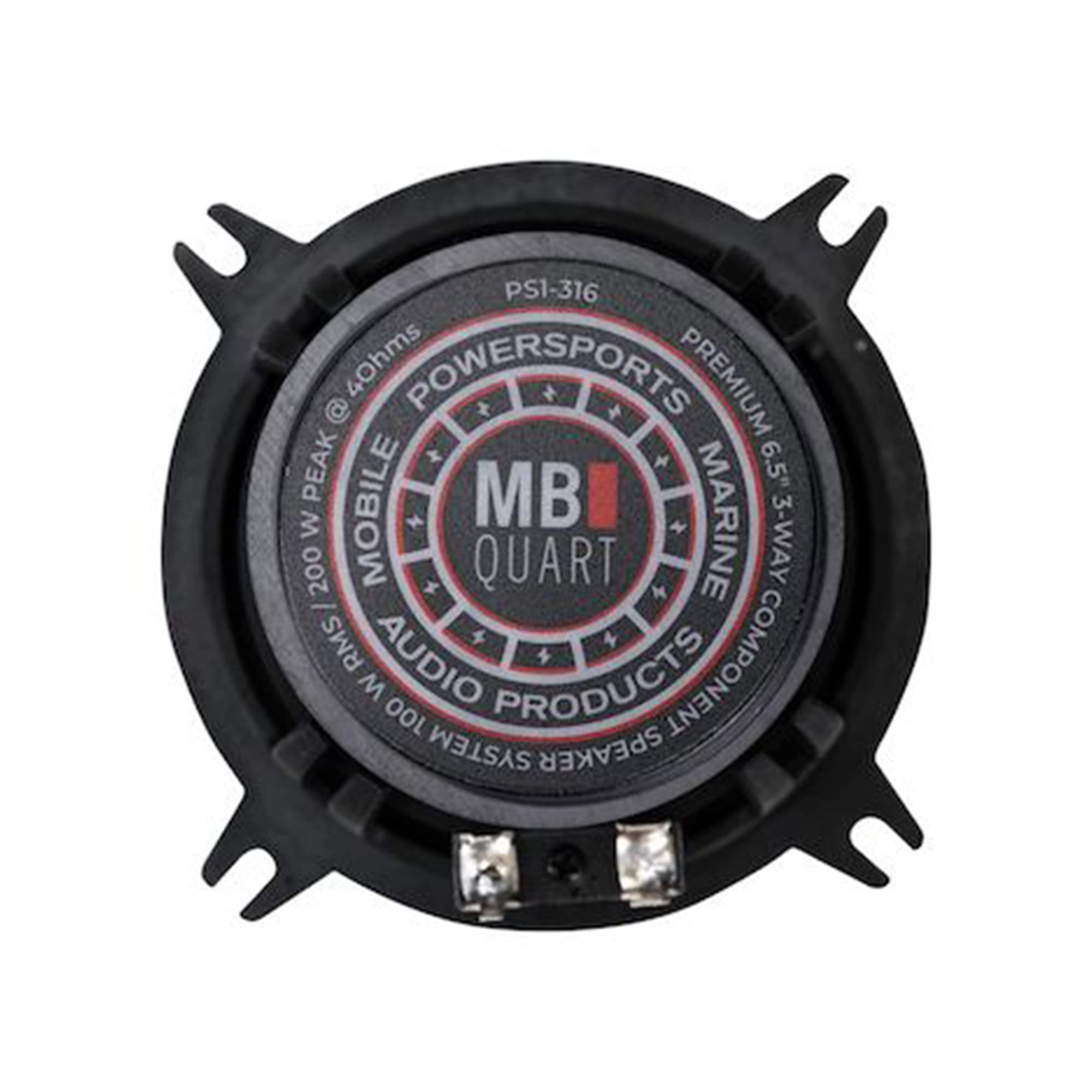 MB Quart PS1-316 Premium 3-Way Component Car Speaker System (Black, Pair) – 6.5 Inch Speaker System, 400 Watt Car Audio, 4 OHMS (Grills Included)