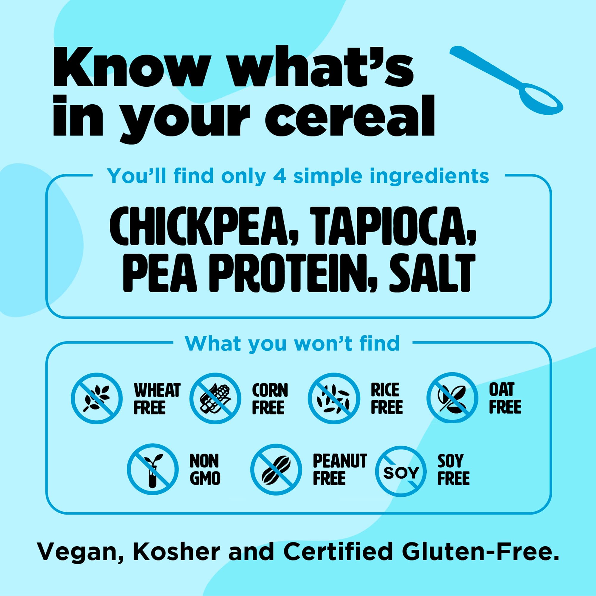 Plant-Based and Vegan Breakfast Cereal by Three Wishes - Unsweetened, 6 Pack - More Protein and Less Sugar Snack - Gluten-Free, Grain-Free - Non-GMO
