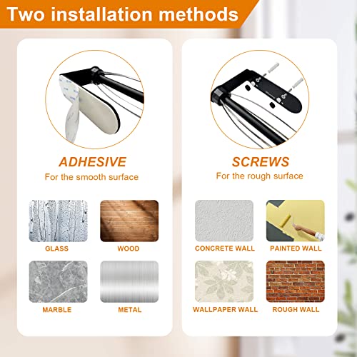 Paper Towel Holder Under Cabinet ,WACETOG Black Paper Towel Holder Wall Mount Single Hand Operable Kitchen Towel Holder