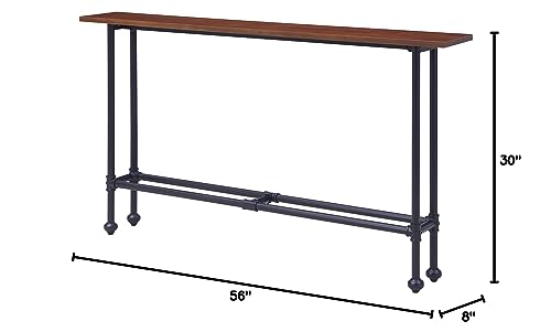 SEI Furniture Agnew Skinny Console Table, black (AMZ0906MC), 56 in x 8 in x 30 in