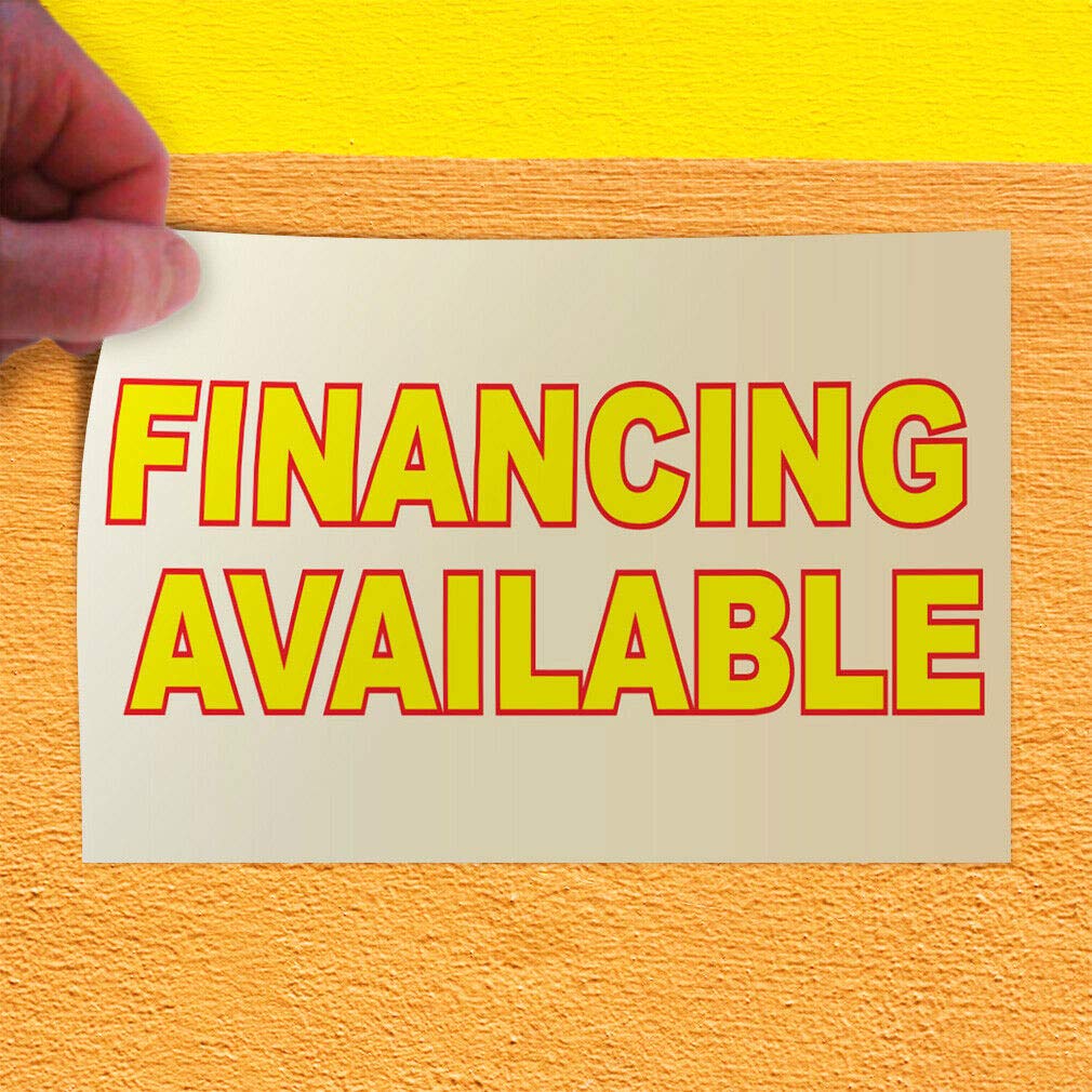 Decal Sticker Financing Available Business Style U Business Outdoor Store Sign 8"