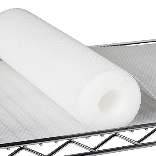 Thicken Wire Shelf Liner - Heavy Duty Wire Shelves Liners 13.5 Inch x 157 Inch, Transparent Pantry Shelf Liners, Raindrop Non-Slip Refrigerator Mats for Metal Shelving, Waterproof Drawer Liner