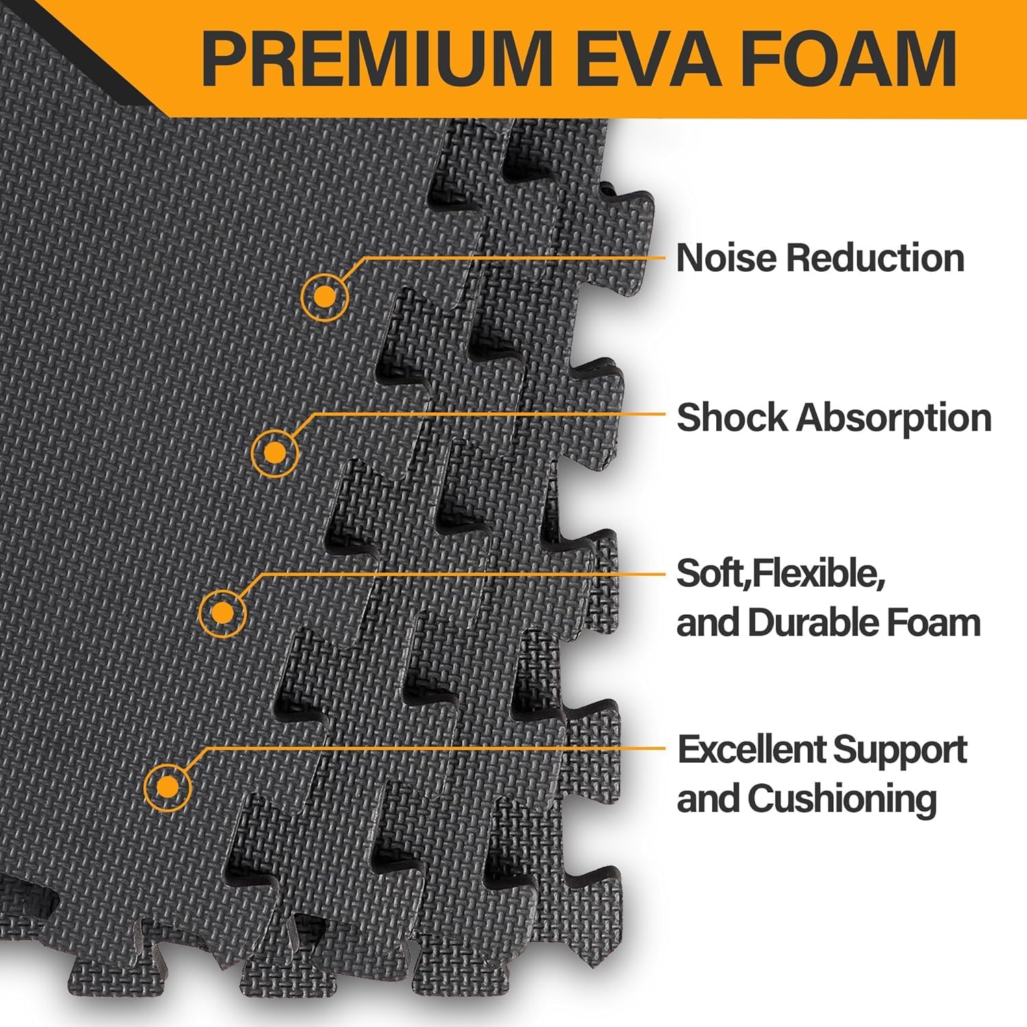 ZENY Puzzle Exercise Mat 1/2'' Thick Interlocking Foam Floor Mat, Gym Flooring Mat, Home Gym Workout Exercise Equipment Mat