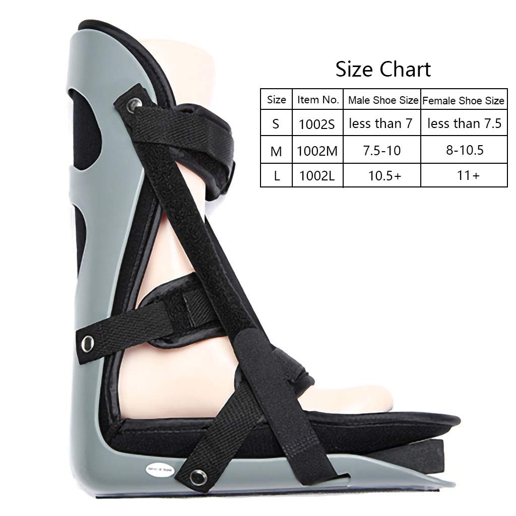 XMJESS Foot Night Splint Adjustable Foot Protectors Guard Foot Brace Support for Plantar Fasciitis. Achilles Tendonitis (Medium)
