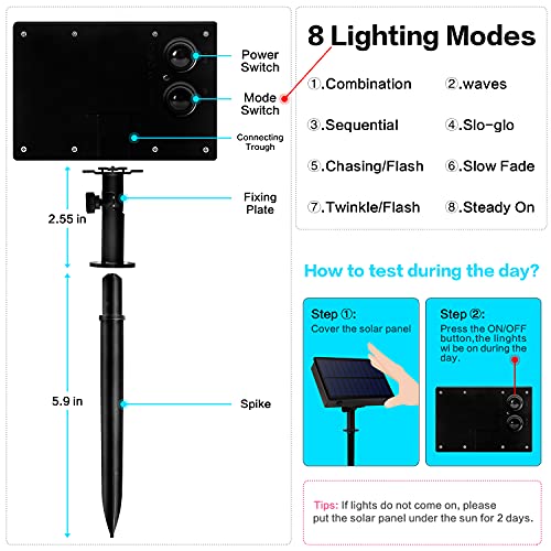 TTKTK Solar String Lights Outdoor with Remote 36 Feet 60LED Crystal Globe Waterproof LED Outdoor Lights Solar Powered 8 Modes Patio Light for Outdoor Garden Lamps for Festive Decoration (Warm White)