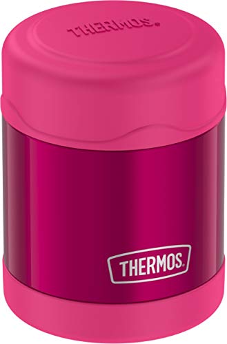 THERMOS FUNTAINER 10 Ounce Stainless Steel Vacuum Insulated Kids Food Jar, Pink