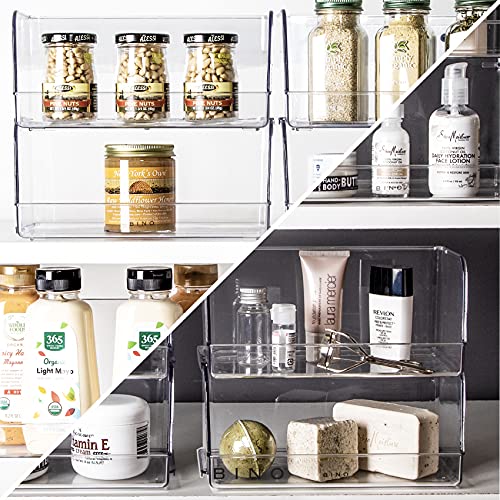BINO | Stackable Plastic Storage Bins, Large | THE MYRIAD COLLECTION | Multipurpose Bins | Pantry Organizers And Storage | Home Organization Containers | Clear Plastic Fridge Bin | Freezer Organizer