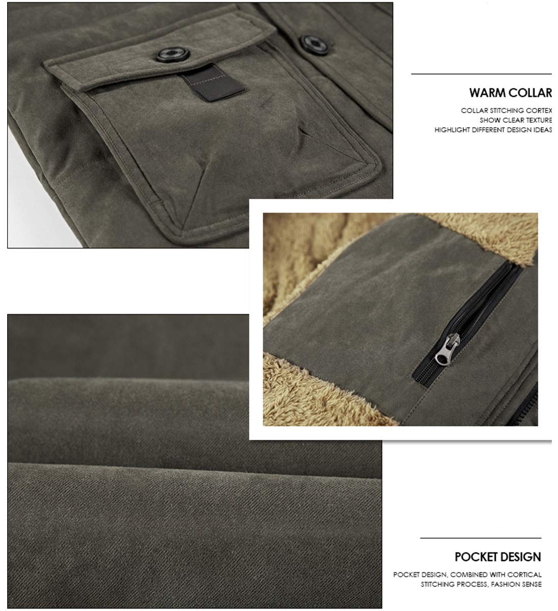 PRIJOUHE Men's Winter Coats Down Jackets Outerwear Long Cotton Coat Men Thick Warm Fur Jacket Coat Overcoat