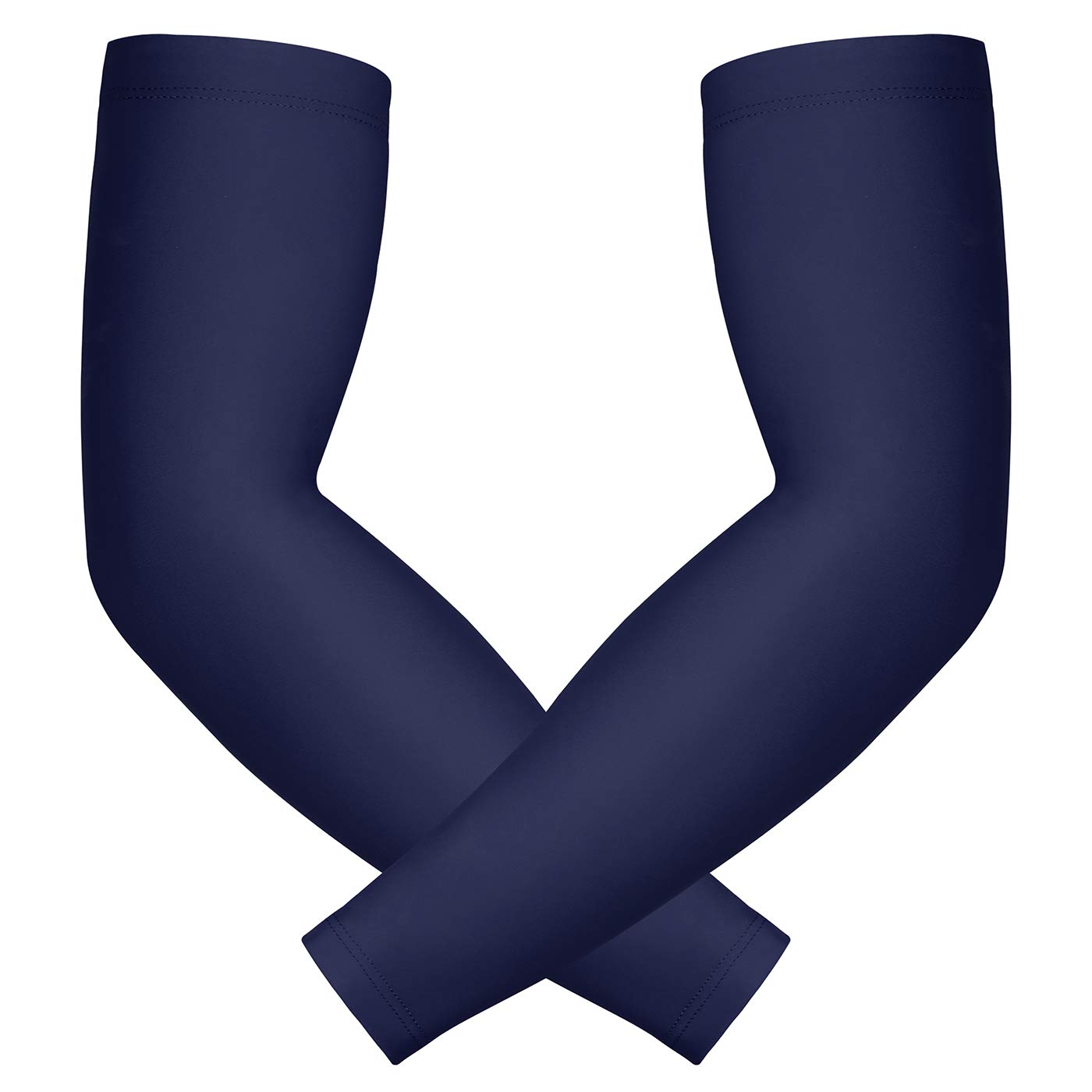 HDE Arm Compression Sleeves for Kids Basketball Shooting Sleeve - Youth Sports Football Baseball Softball Navy Blue - YS